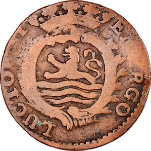 Dutch Duit "Zeeland Province Crowned Arms" 1766-1792 KM# 101.1 ...