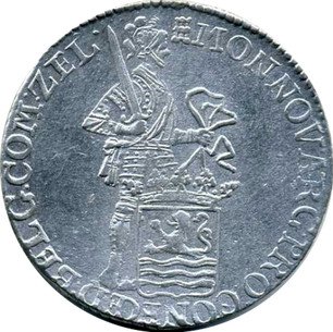 Dutch Silver Rijksdaalder "Standing Armored Knight Batavian Republic ...