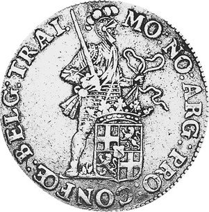 Dutch Silver Rijksdaalder (2-1/2 Gulden) "Standing Armored Knight" 1795 ...