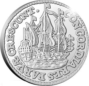 Dutch Silver 6 Stuivers (Scheepjesschelling) "Restrike" 2021 ...