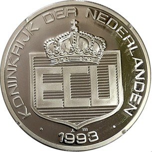 Dutch Silver ECU "100th Anniversary Dutch Queens on the throne" 1993 ...