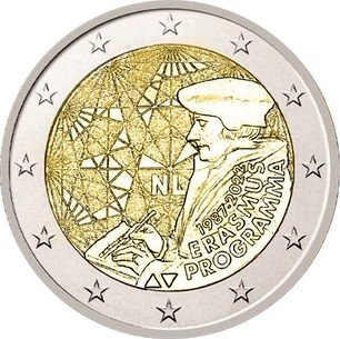 Dutch 2 Euro "35th Anniversary of the Erasmus Programme" 2022 ...