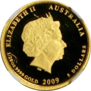 Australian 1/20 Oz Gold 5 Dollars "KOOKABURRA" 2009 | coinscatalog.NET