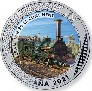 1 1/2 Euro español "Crampton 80 - Le Continent" 2021 | coinscatalog.NET