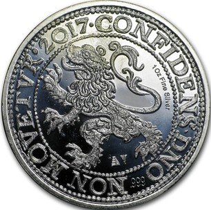 Dutch 1 Oz Silver 1 Ducat "Lion Dollar Restrike" 2017 | coinscatalog.NET