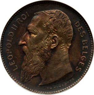 Belgian Silver 1 Franc "Leopold II - Pattern" 1903 | coinscatalog.NET