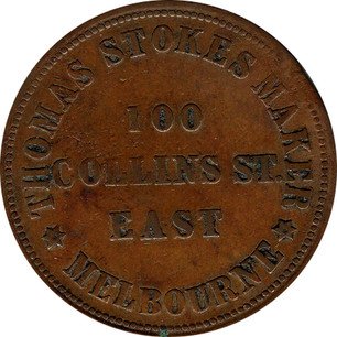 Australian 1 Penny "Thomas Stokes" 1862 | coinscatalog.NET