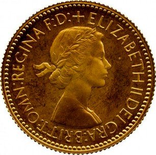 Great Britain Gold 1 Sovereign "Elizabeth II - Pattern" 1953 KM# Pn136 ...
