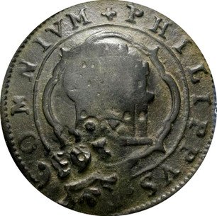 Spanish 12 Maravedis "Countermark XII" 1636 | coinscatalog.NET