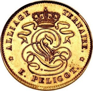 Belgian Gold 2 Centimes "Leopold II Pattern" 1872 | coinscatalog.NET