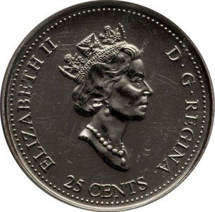 Canadian 25 Cents "Millennium Token Mule" 2000 | coinscatalog.NET
