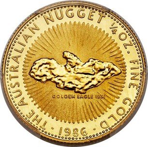 Australian 1/4 Oz Gold 25 Dollars "Elizabeth II Australian Nugget ...