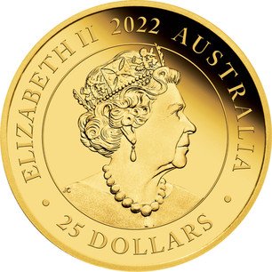 Australian Gold 25 Dollars "Sovereign" 2022 | coinscatalog.NET