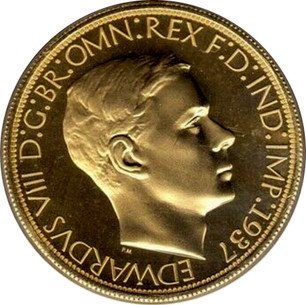 Australian Gold plated Silver 5 Shillings (1 Crown) "King Edward VIII ...