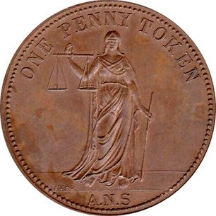 Australian One Penny Token "One Penny" 1949 | coinscatalog.NET