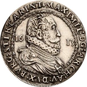 Austrian Silver 1/4 Thaler "Maximilian III Archduke" 1613 KM# 162 ...