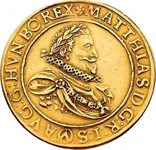 Austrian Gold 10 Ducat "Matthias II Vienna" 1614 KM# 192 | coinscatalog.NET