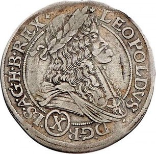 Austrian Silver 10 Kreuzer "Leopold I Vienna" 1682 KM# 1320 ...