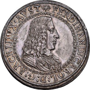 Austrian Silver 2 Thaler "Ferdinand Charles" 1646 KM# 937 ...