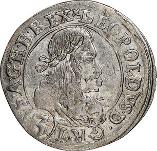Austrian Silver 3 Kreuzer "Leopold I St Veit" 1658-1706 KM# 1116 | coinscatalog.NET