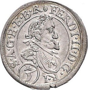 Austrian Silver 3 Kreuzer "Ferdinand II St Veit" 1624-1637 KM# 499 | coinscatalog.NET