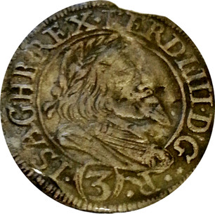 Austrian Silver 3 Kreuzer "Ferdinand III Graz" 1637-1673 KM# 833 | coinscatalog.NET