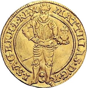Austrian Gold Ducat "Matthias II" 1619 KM# 248 | coinscatalog.NET