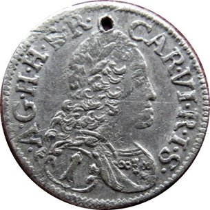 Austrian Silver Kreuzer "Karl VI Hall" 1711-1724 KM# 1510 ...