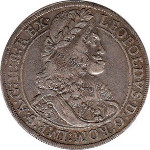 Austrian Silver Thaler "Leopold I Hall" 1665-1668 KM# 1238 ...