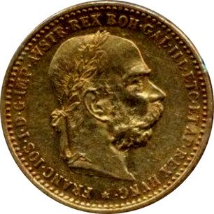 Austrian Gold 10 Corona "Franz Joseph I patterns" 1892-1906 KM# 2805 ...