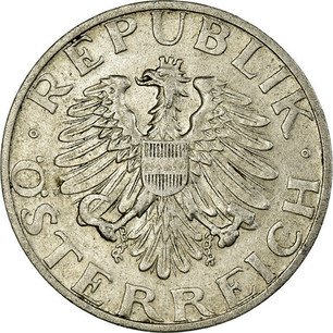 Austrian 2 Schilling "Ekaterina II Trade Coinage" 1946-1952 KM# 2872 ...