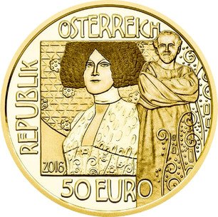 Austrian Gold 50 Euro "The Kiss" 2016 KM# 3253 | coinscatalog.NET