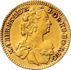 Austrian Gold Ducat "Maria Theresia" 1750-1765 KM# 1783 | coinscatalog.NET