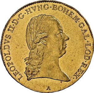 Austrian Gold Ducat "Leopoldo II" 1790 KM# 1882 | coinscatalog.NET