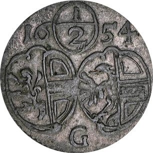 Austrian Silver 1/2 Kreuzer "Guidobald" 1654-1667 KM# 158 ...