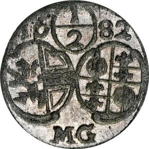 Austrian Silver 1/2 Kreuzer "Maximilian Gandolph" 1671-1687 KM# 221 ...