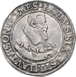 Austrian Silver 1/2 Thaler "Paul Sixtus I" 1620 KM# 6 | coinscatalog.NET