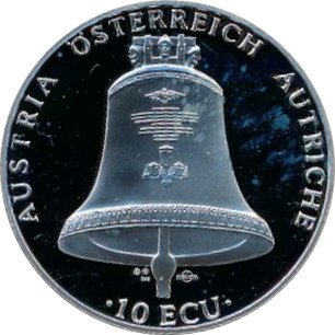 Austrian Silver 10 ECU "Bell" 1994 X# M25 | coinscatalog.NET