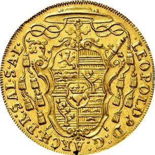 Austrian Gold 2 Ducat "Leopold Anton" 1734-1735 KM# 337 | coinscatalog.NET