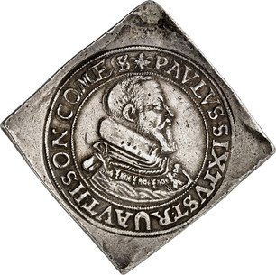 Austrian Silver 2 Thaler "Paul Sixtus I Klippe" 1620 KM# 12 ...
