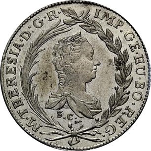 Austrian Silver 20 Kreuzer "Maria Theresa" 1764-1765 KM# 12 ...