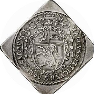 Austrian Silver Thaler "Markus Sittich" 1612-1613 KM# 20 | coinscatalog.NET
