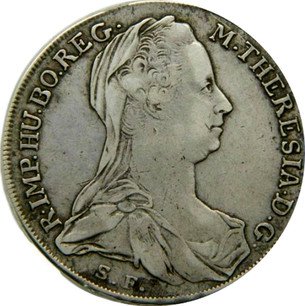 Austrian Silver Thaler "Maria Theresa" 1780 KM# 23 | coinscatalog.NET