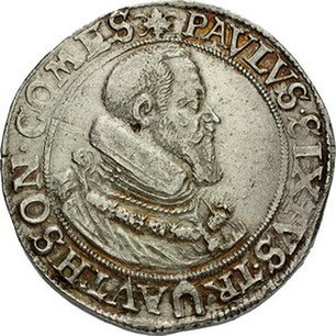 Austrian Silver Thaler "Paul Sixtus I" 1620 KM# 9 | coinscatalog.NET