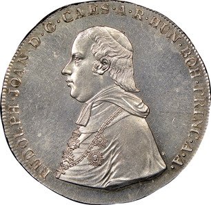 Austrian 3/4 Oz Silver Thaler "Rudolph Johann" 1820 KM# 494 ...