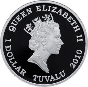 Tuvaluan 1 Oz Silver 1 Dollar "Labrador Retriever" 2010 KM# 137 ...