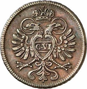 Austrian 1 Kreuzer "Karl VI" 1730 | coinscatalog.NET