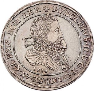 Austrian Silver 1 Thaler "Rudolf II" 1610 | coinscatalog.NET
