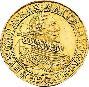 Austrian Gold 4 Ducat "Matthias II Vienna" 1617 | coinscatalog.NET