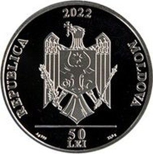 Moldovan Silver 50 Lei "80 years since birth" 2022 | coinscatalog.NET